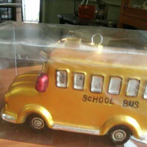 None | Accents | School Bus Glass Ornament | Poshmark